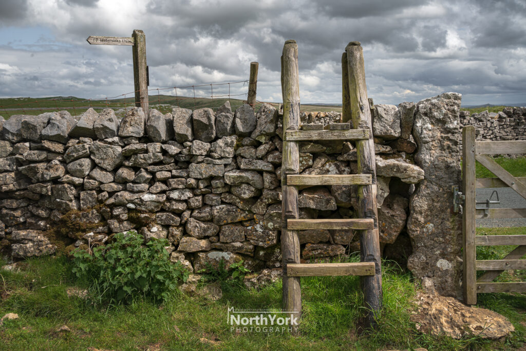 Ladder Stile and the Dry Stone Wall, Yorkshire Dales - North York ...